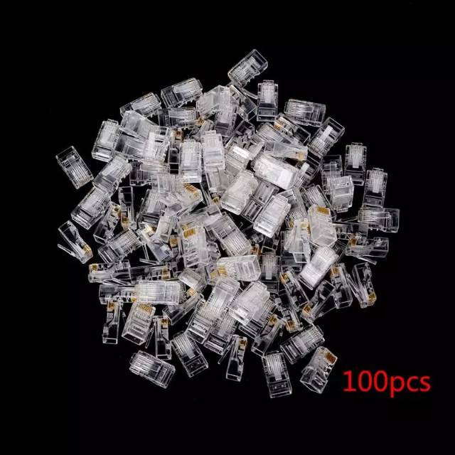 Jual KONEKTOR JACK RJ45 CAT5 100 PCS | Shopee Indonesia