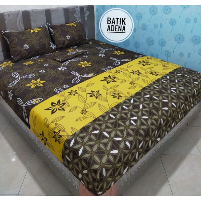 Jual Sprei Motif Batik Cokelat Adena ukuran 120X200 Single SIZE ...