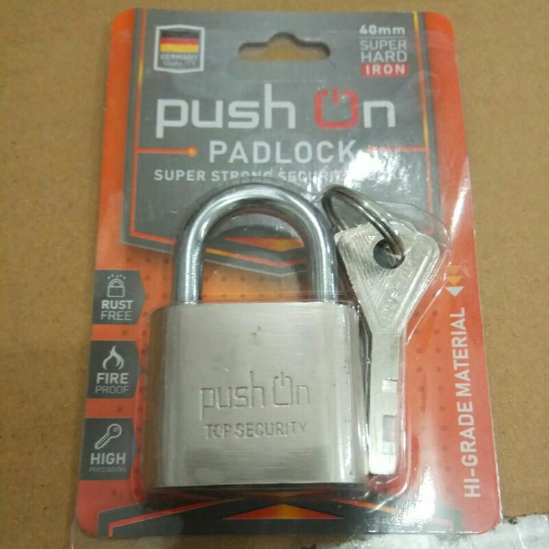 Jual GEMBOK PUSH ON 40 mm pendek 40mm rumah pagar pager mobil motor ...
