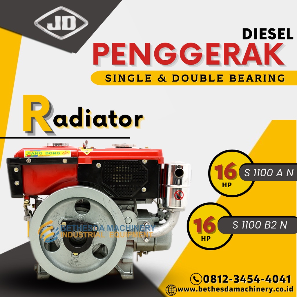 Jual mesin diesel penggerak 16 Pk radiator Jiangdong S1100 single double | Shopee Indonesia