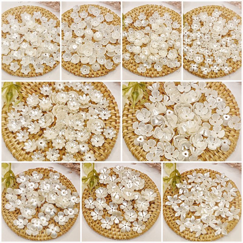 Jual Manik Kelopak Bunga / Kelopak Mawar / Manik Bunga Putih | Shopee ...