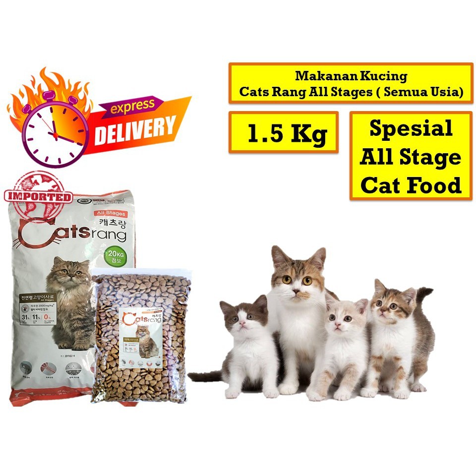 Jual Makanan Kucing Catsrang All Stage Semua Usia Kucing 1.5 Kg ...