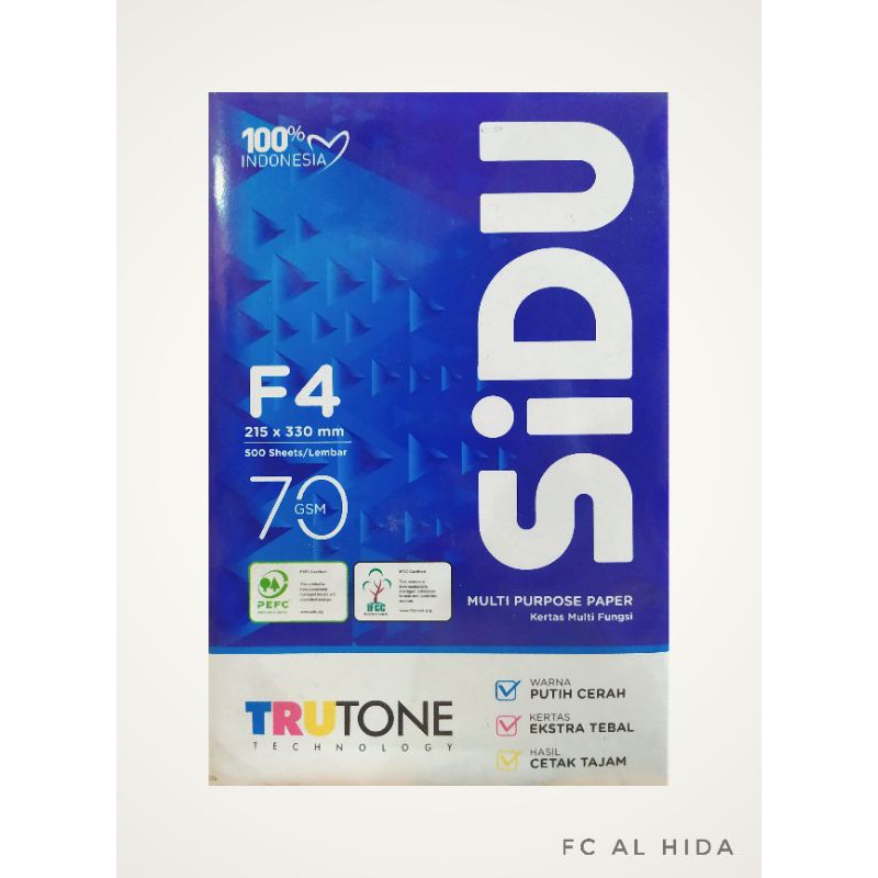 Jual Kertas Hvs Sidu F4 70gsm Shopee Indonesia