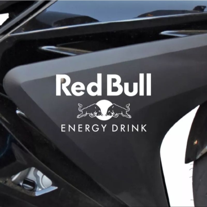 Jual stiker red bull / sticker cutting red bull ukuran 15cm x 10cm ...