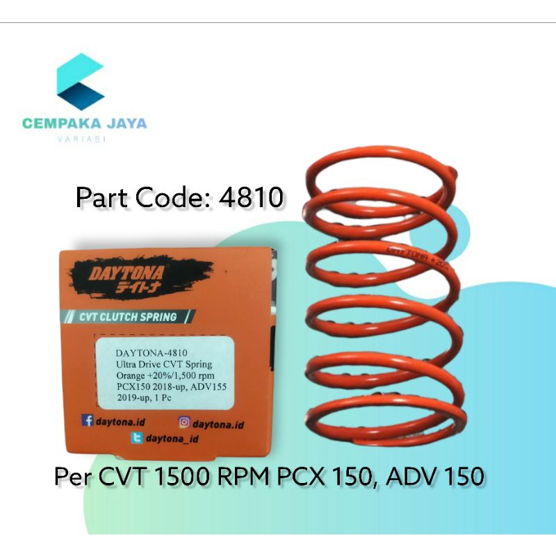 Jual Per CVT DAYTONA 1500RPM PCX 150 VARIO 150 VARIO 125 ADV 150 ...