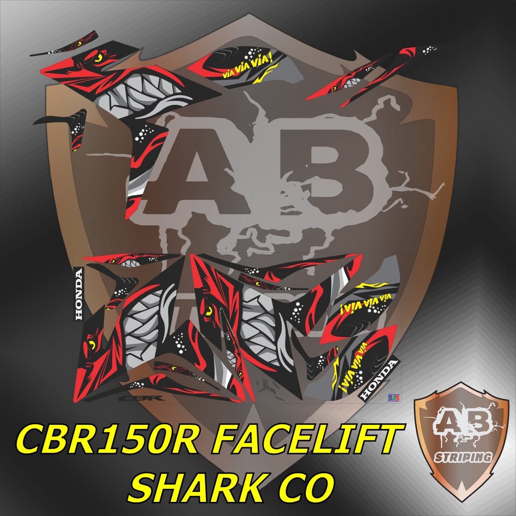 Jual sticker striping decal list variasi motor honda cbr150r facelift ...