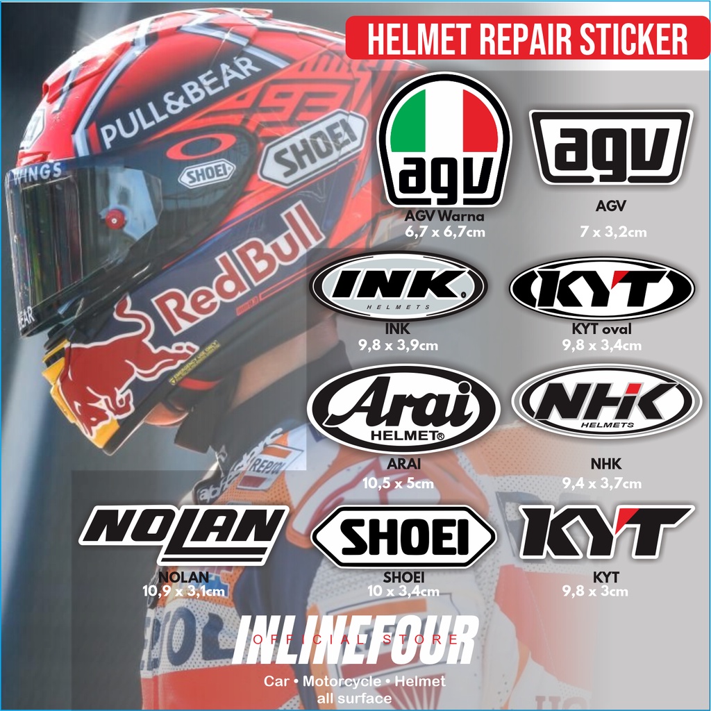 Jual Stiker Printing Cut Logo Helm Sticker Print Cut Repair Repaint KYT ...