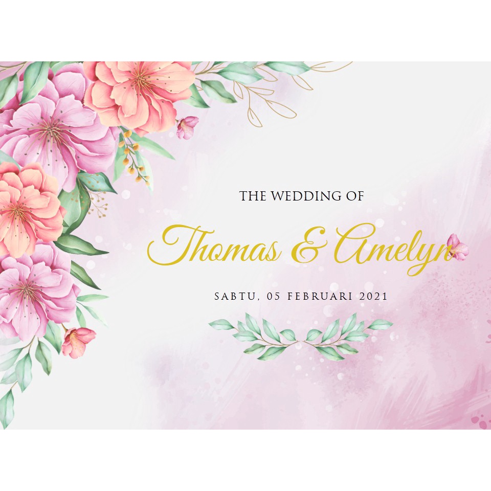 Jual Undangan Digital Tema Flowers | Shopee Indonesia