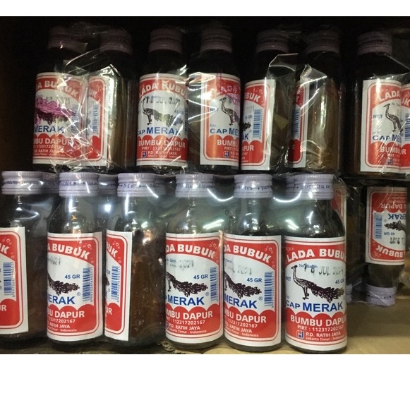 Jual Lada Bubuk Botol Cap Merak 12 botol ( 1 lusin ) / Lada Merak Botol ...