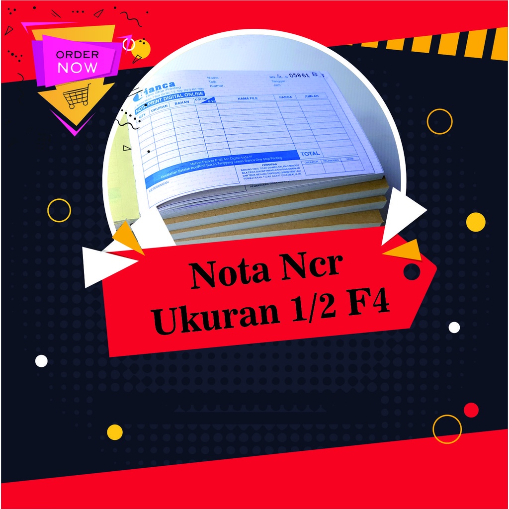 Jual Cetak Nota Ncr Ukuran 1/2 F4 Folio Full Color Min Order 2pcs ...