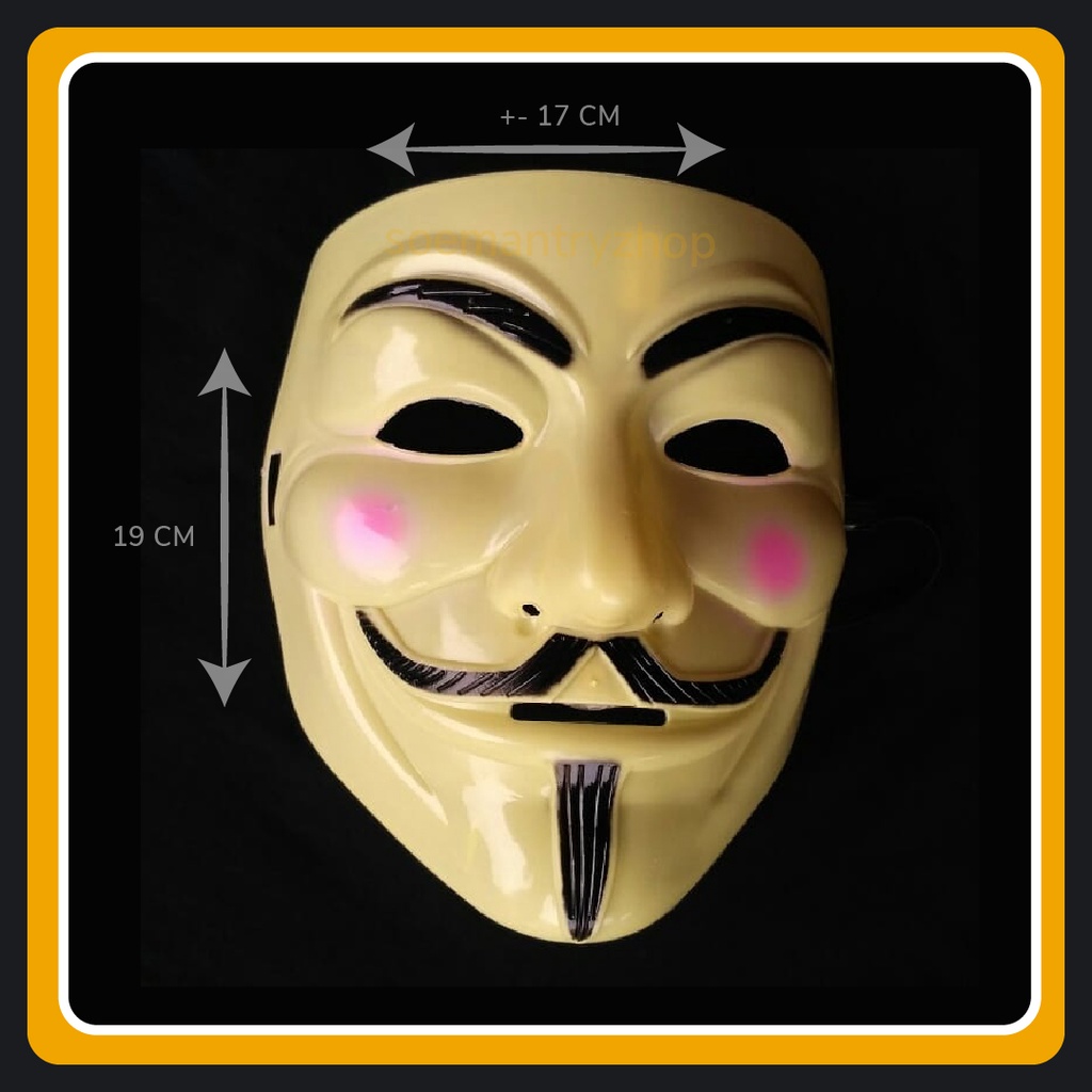 Jual Topeng Anonymous warna kuning denmark hecker hacker murah meriah ...