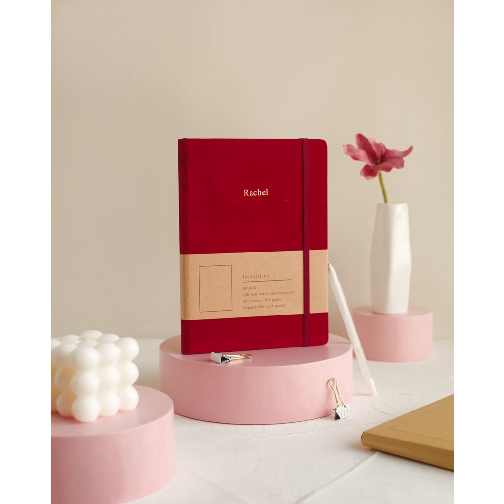 Jual Mason Suede Notebook / Diary / Journal / Custom Nama Agenda / Buku ...