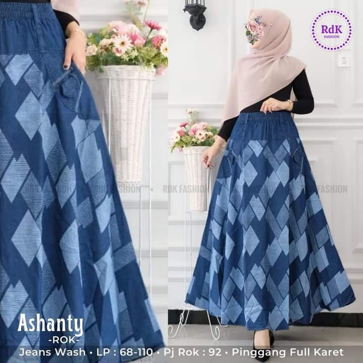 Jual Rok Jeans Payung Motif Abstrak | Shopee Indonesia
