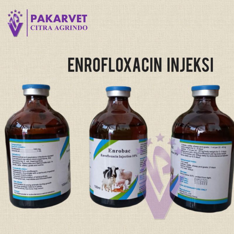 Jual ENROBAC 10% 100ml seperti interflox, roxine, neo meditril ...