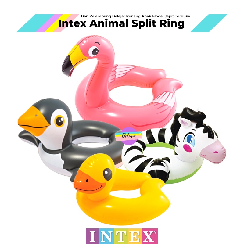 Jual Intex Animal Split Ring Ban Pelampung Anak Belajar Renang Model ...