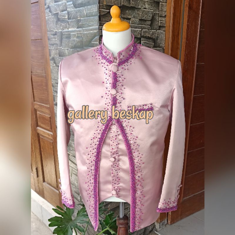 Jual Beskap muslim kanxing 3 warna ungu lilac/ basofi pengantin/ jas ...