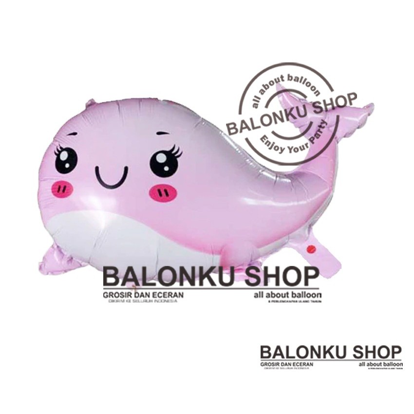 Jual Balon Foil Animal Sea Ikan Paus Jumbo / Balon Ikan Paus Jumbo ...