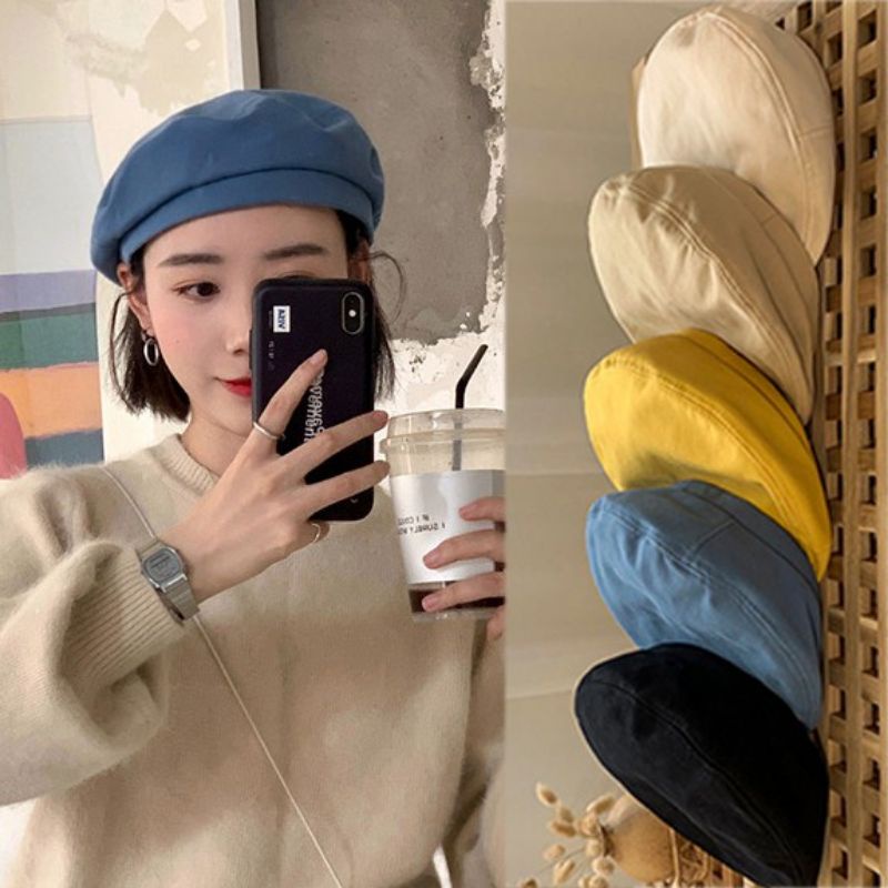 Jual Topi baret Octagonal Retro Korean Style Import hat topi vintage ...
