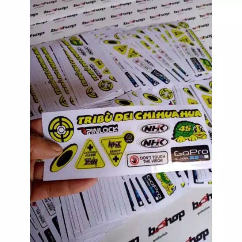 Jual sticker visor helem / stiker kaca visor helm logo ink logo nhk ...