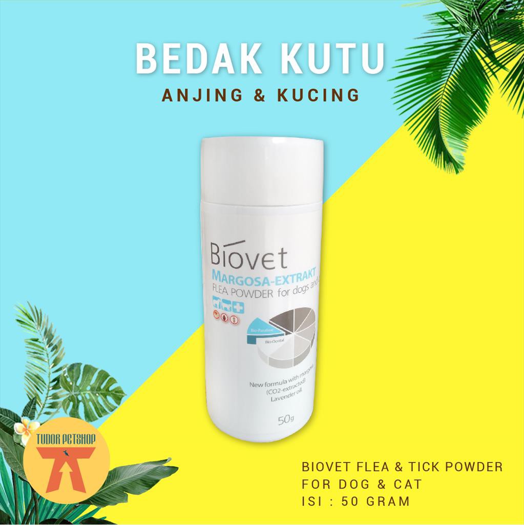 Jual BEDAK KUTU Anjing Kucing BIOVET FLEA & TICK POWDER 50 GRAM ...