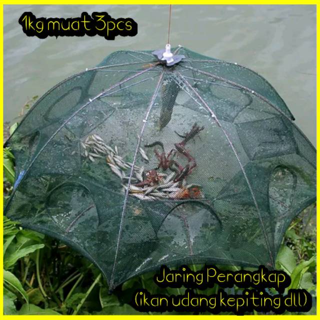 Jual Jaring bubu perangkap ikan kepiting udang jaring payung | Shopee ...