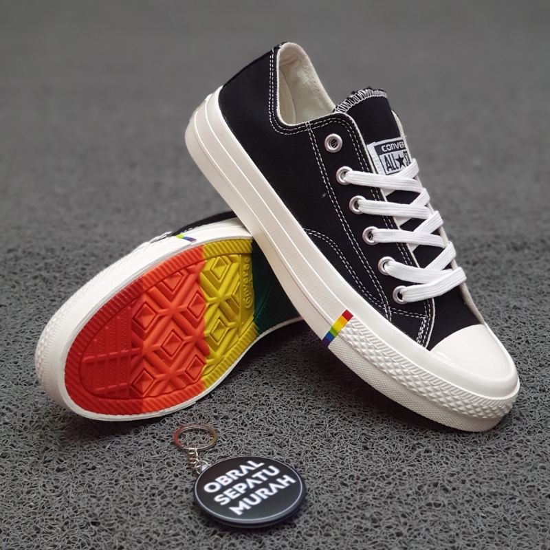 Jual OBRAL SEPATU CONVERSE 70S LOW RAINBOW PELANGI SOL GLOSSY IMPORT ...