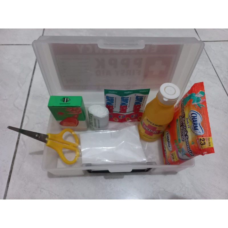 Jual Kotak P3K box plastik lengkap dengan isi | Shopee Indonesia