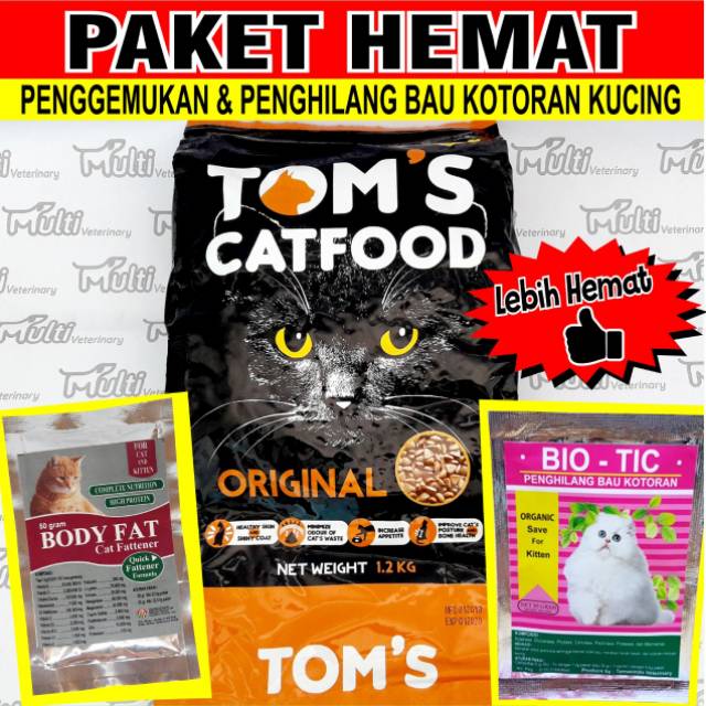 Jual BODY FAT + BIOTIC +TOMS CATFOOD 1.2 kg ORIGINAL - Makanan Kucing ...