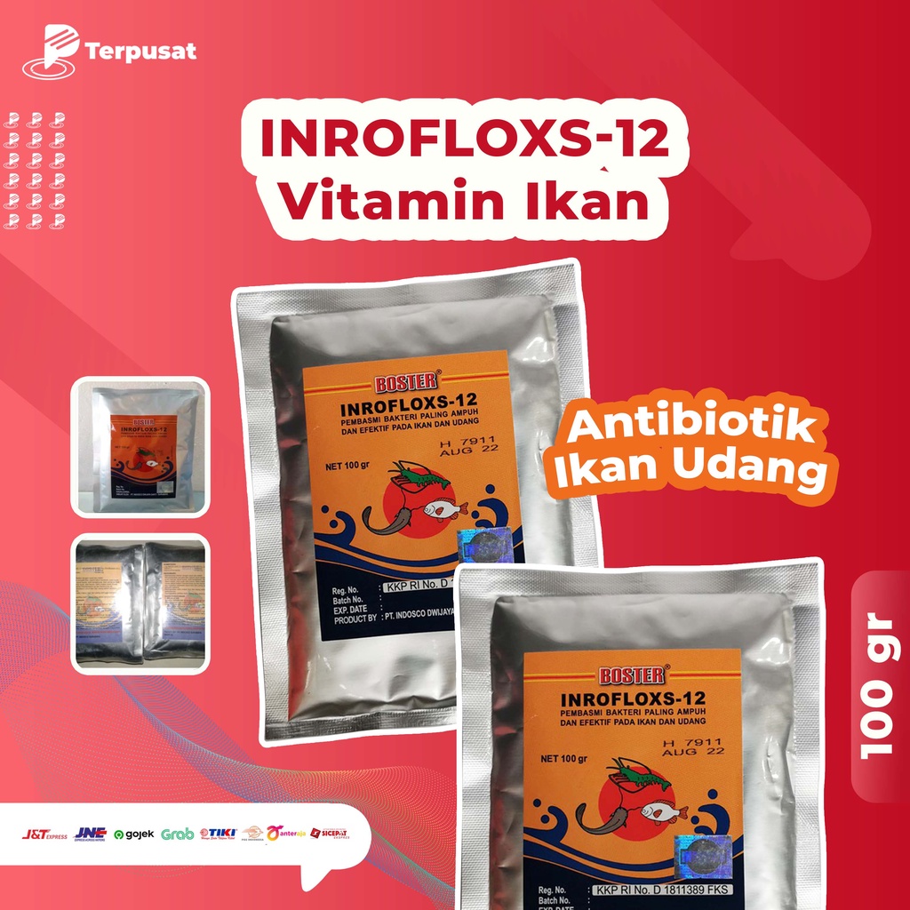 Jual Boster Inrofloxs 12 100 gram Obat Ikan Antibiotik Ikan Udang ...