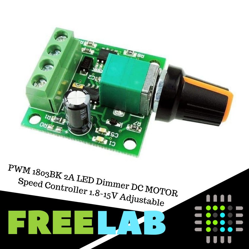 Jual PWM 1803BK 2A LED Dimmer DC MOTOR Speed Controller 1.8-15V ...