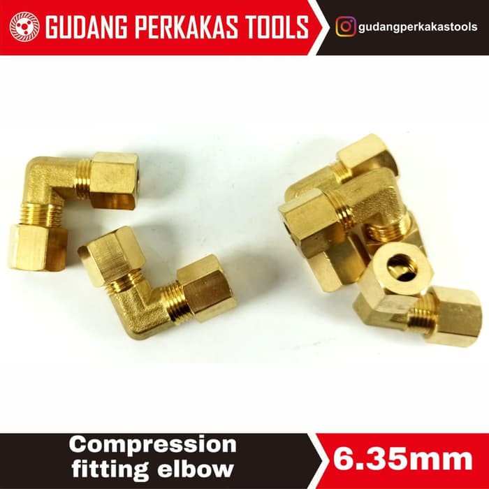 Jual SBO Compression Fitting Nepel Sambungan Selang Tembaga Elbow 6 ...