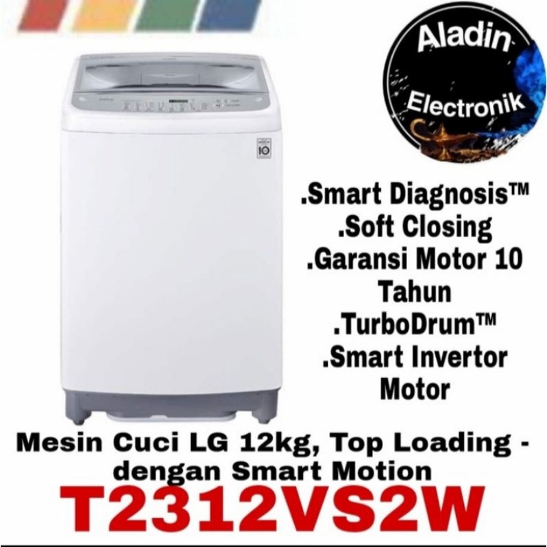 Jual Mesin Cuci LG 12kg, Top Loading - dengan Smart Motion - LG ...