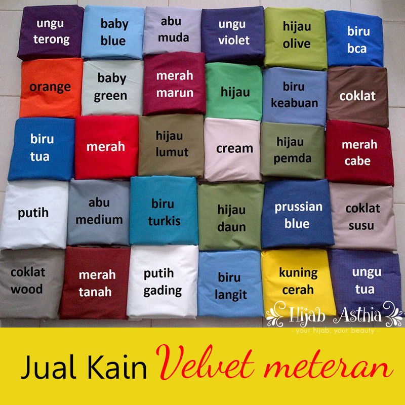 Jual Jual kain velvet meteran / kain velvet / kain meteran termurah ...