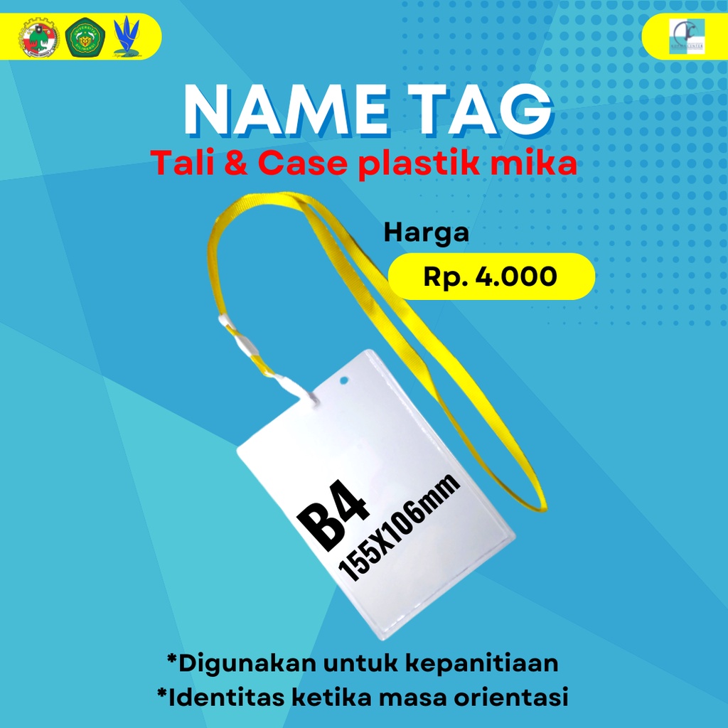 Jual Name Tag B4 Name Tag Case dan Tali | Shopee Indonesia