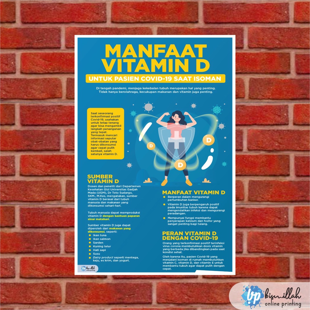 Jual Poster Kesehatan Manfaat Vitamin D | Shopee Indonesia