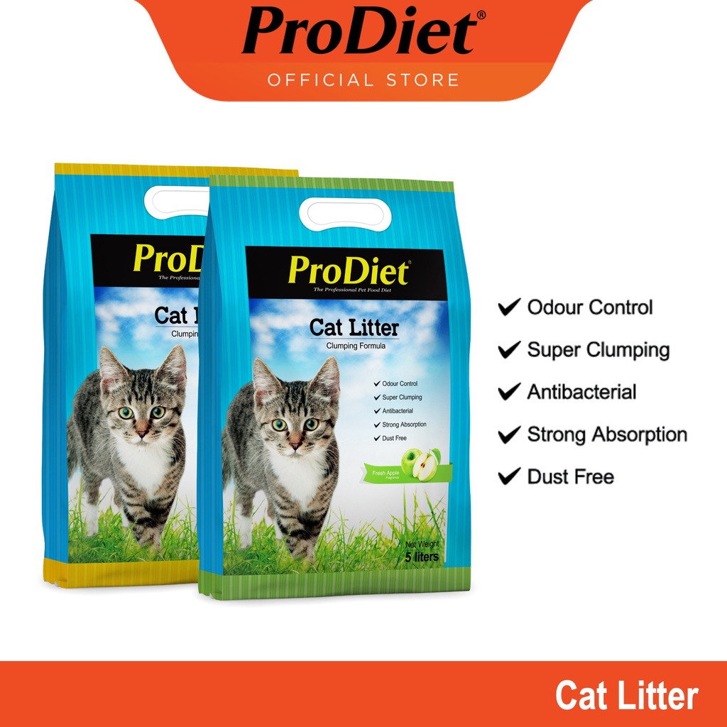 Jual ProDiet Cat Litter Pasir Kucing Aroma Lemon 5 Liter | Shopee Indonesia