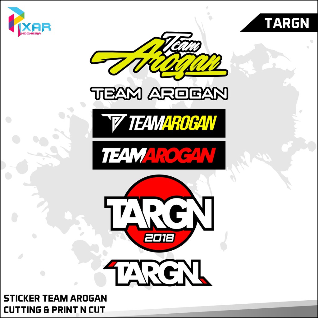 Jual STIKER HELM MOTOR STICKER TEAM AROGAN LEM KUAT ANTI AIR DAN ANTI ...