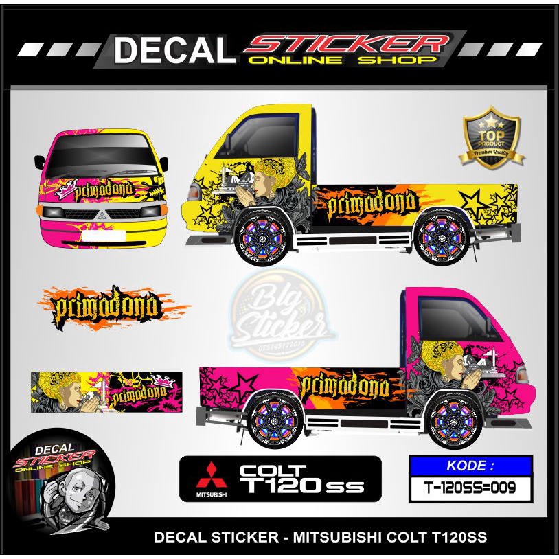 Jual Stiker Decal Mobil Fullbody Pick Up Mitsubishi T120SS Motif viral ...