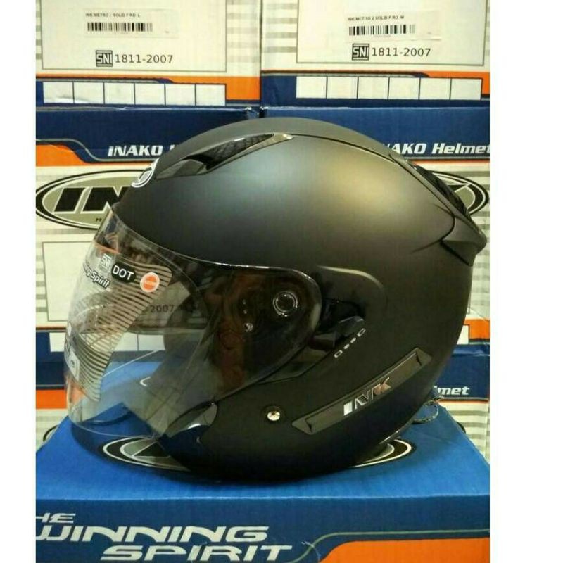 Jual HELM INK METRO BLACK MATT DOUBLE VISOR HELM TOURING INK METRO 2 ...