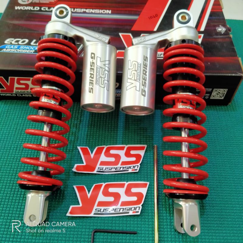 Jual SHOCK YSS G-SERIES WARNA PER MERAH-TABUNG SILVER BUAT MOTOR YAMAHA ...