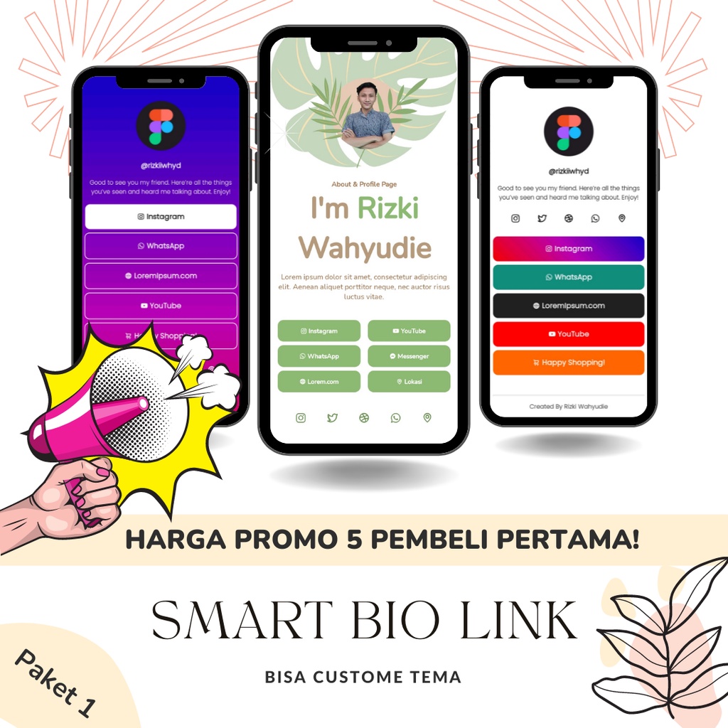 Jual Biolink Keren dan Professional Lebih Powerfull dari LinkTree dan InstaBio | Shopee Indonesia