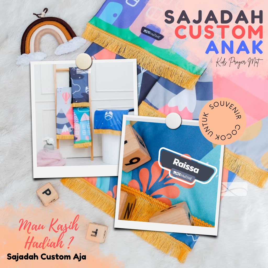 Jual Sajadah Custom Anak / Sajadah Custom Nama / Sajadah Anak Anak ...