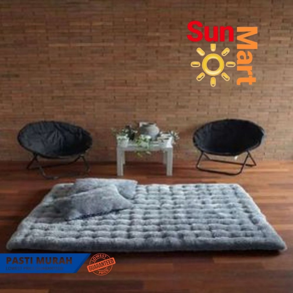 Jual TERBAIK!! Kasur Cimol Bulu Rasfur 2 Bantal / Matras Bulu Tebal ...