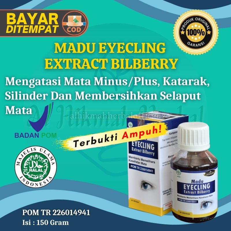 Jual Madu Eyecling Extract Bilberry Obat Mata Katarak Minus Binasyifa ...