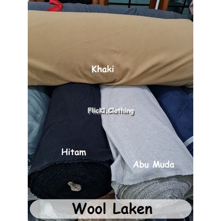 Jual Kain Wool Laken Bahan Wool Bulu Domba Asli Wool Polos Coat Mantel ...