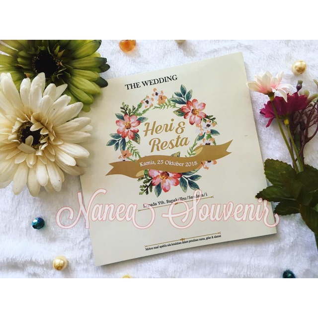 Jual Undangan bunga / undangan nikahan / undangan nikah / undangan ...