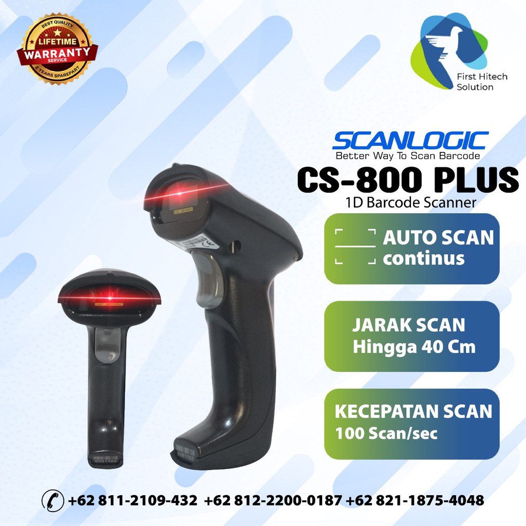 Jual BARCODE SCANNER - SCANLOGIC CS 800 plus | Shopee Indonesia
