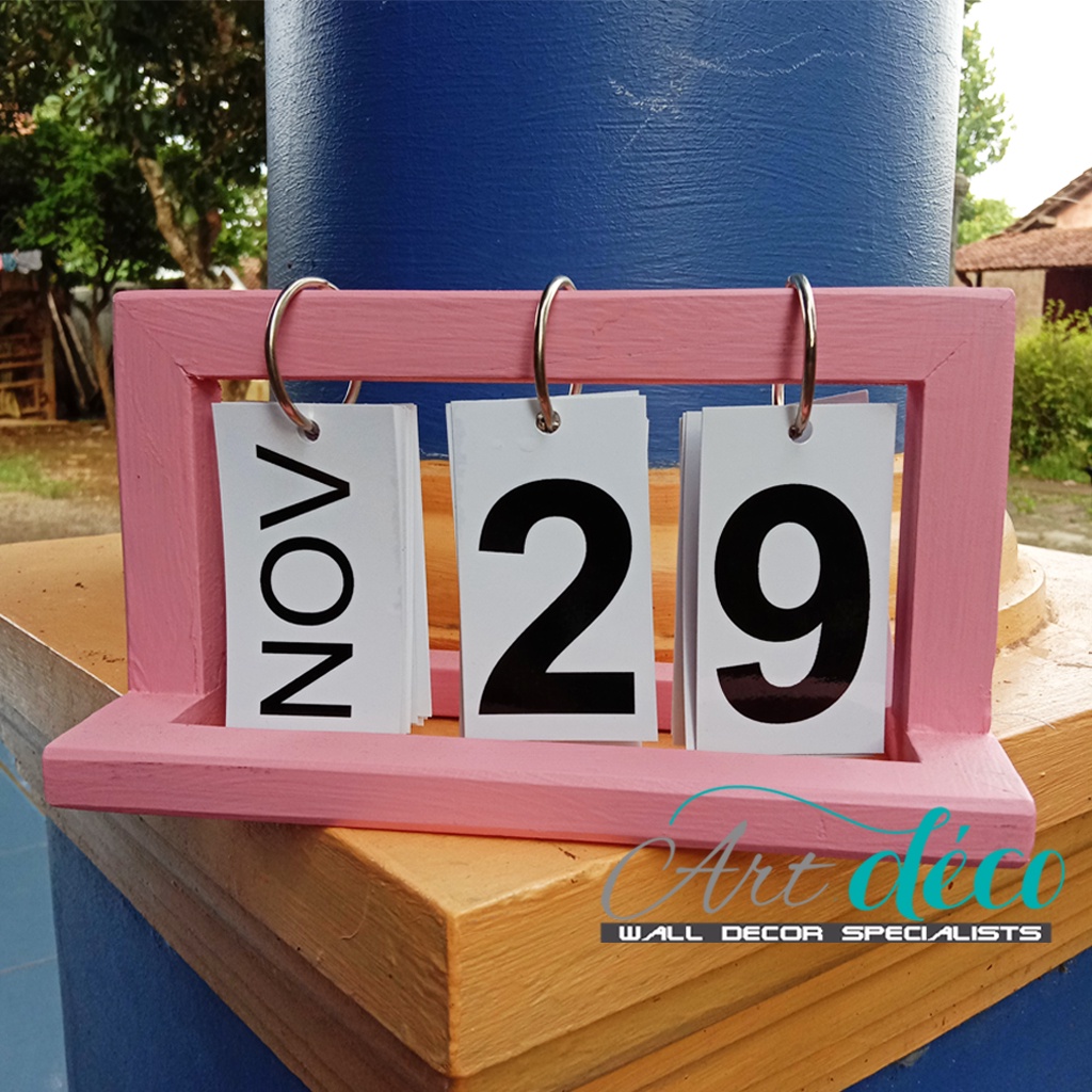 Jual Kalender Abadi Everlasting Calendar Kalender Kayu meja Unik ...