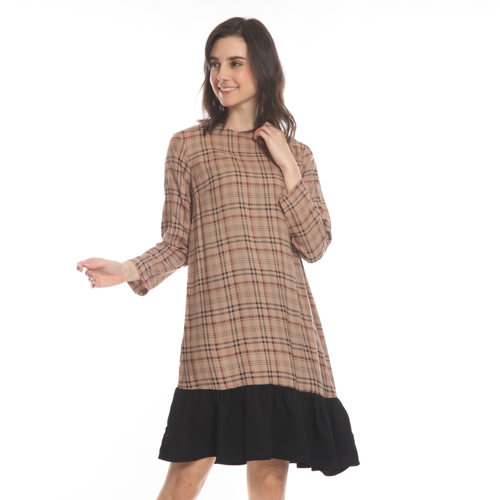 Jual Adikusuma Tuniq Wanita Motif Kotak-kotak | Shopee Indonesia