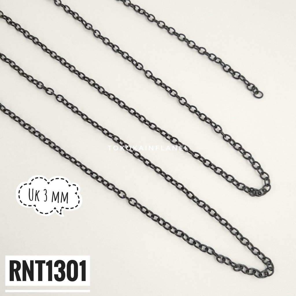 Jual Rantai Besi Lapis Hitam Pekat Ukuran Kecil 3mm / 0.8 (Per Meter ...